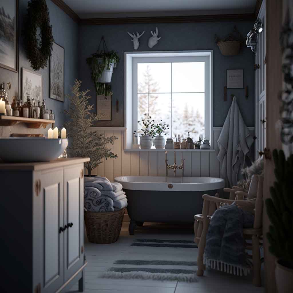 7 ideas for decorating a bathroom in the winter